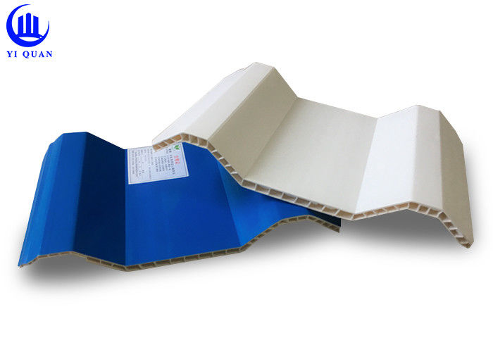 Double Wall PVC Corrugated Hollow Core Plastic Sheets Blue Weatherproof ...