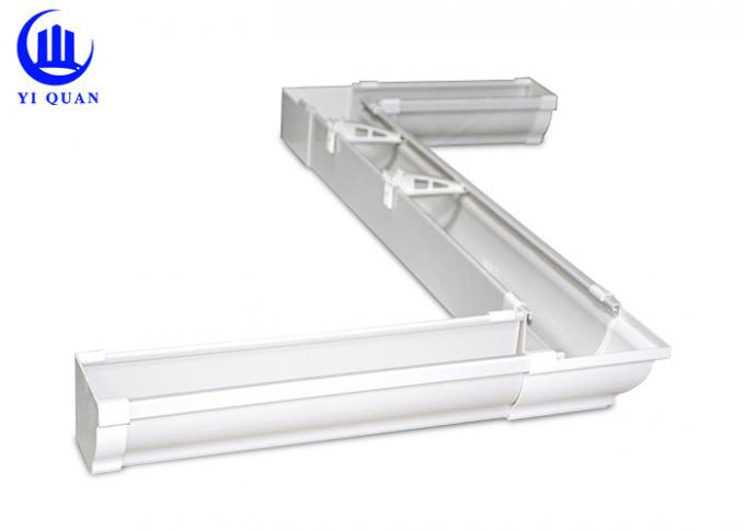 Plastic PVC OEM Roof Custom Rain Gutters Rectangular Shape Water Proof